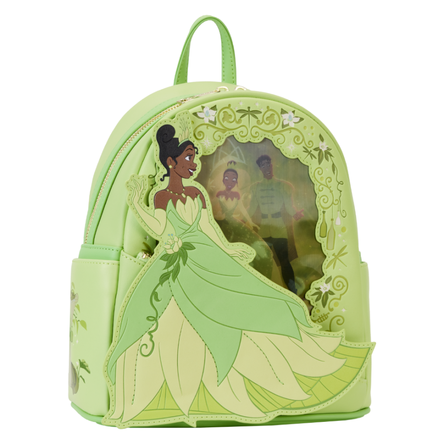 DISNEY PRINCESS AND THE FROG TIANA LENTICULAR LOUNGEFLY BACKPACK