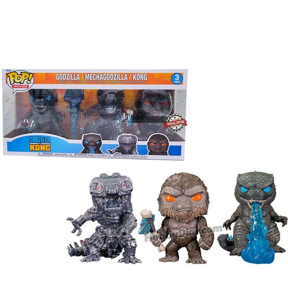 Godzilla vs King Kong Funko POP 3 Pack | Exclusive Funko POP Box Set