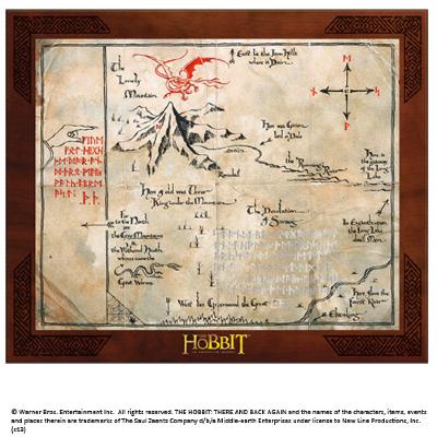 Thorin Oakenshield Map | Hobbit Collectable Map