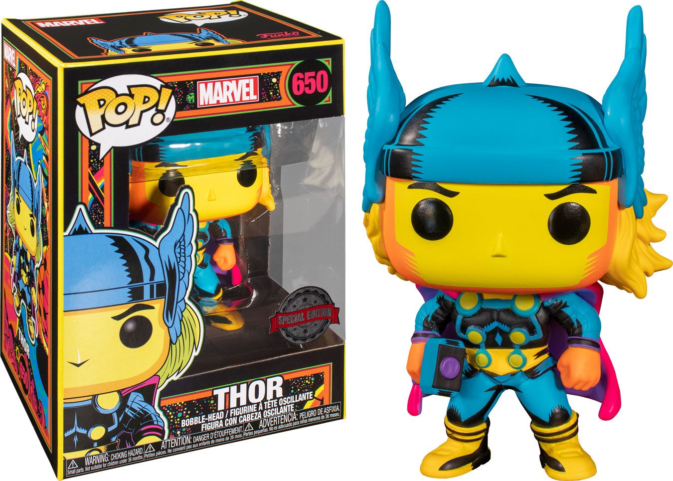 Marvel Exclusive Black Light Thor POP Vinyl | Limited Edition Funko